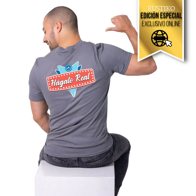 Hágalo real | Camiseta gris oscuro