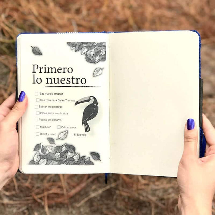 Handmade Notebook "Colombian Poetry" - Woven | Eco-Friendly - White or
